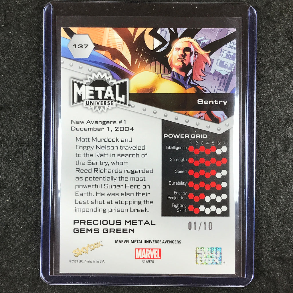 2024 Marvel Metal Universe Avengers SENTRY Precious Metal Gems Green 1 ...