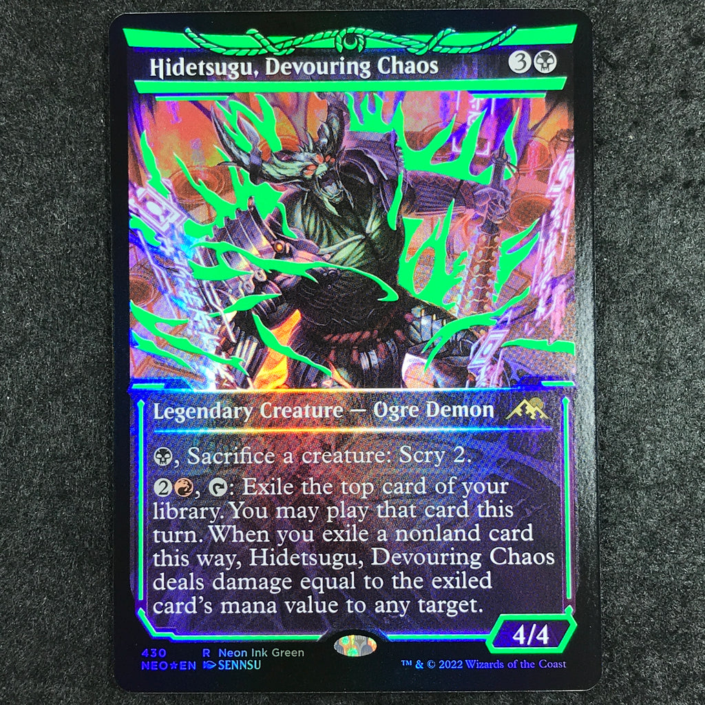 Neon Green Hidetsugu Devouring Chaos 430 - Kamigawa Neon Dynasty ...