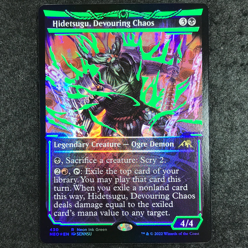 Neon Green Hidetsugu Devouring Chaos 430 - Kamigawa Neon Dynasty ...