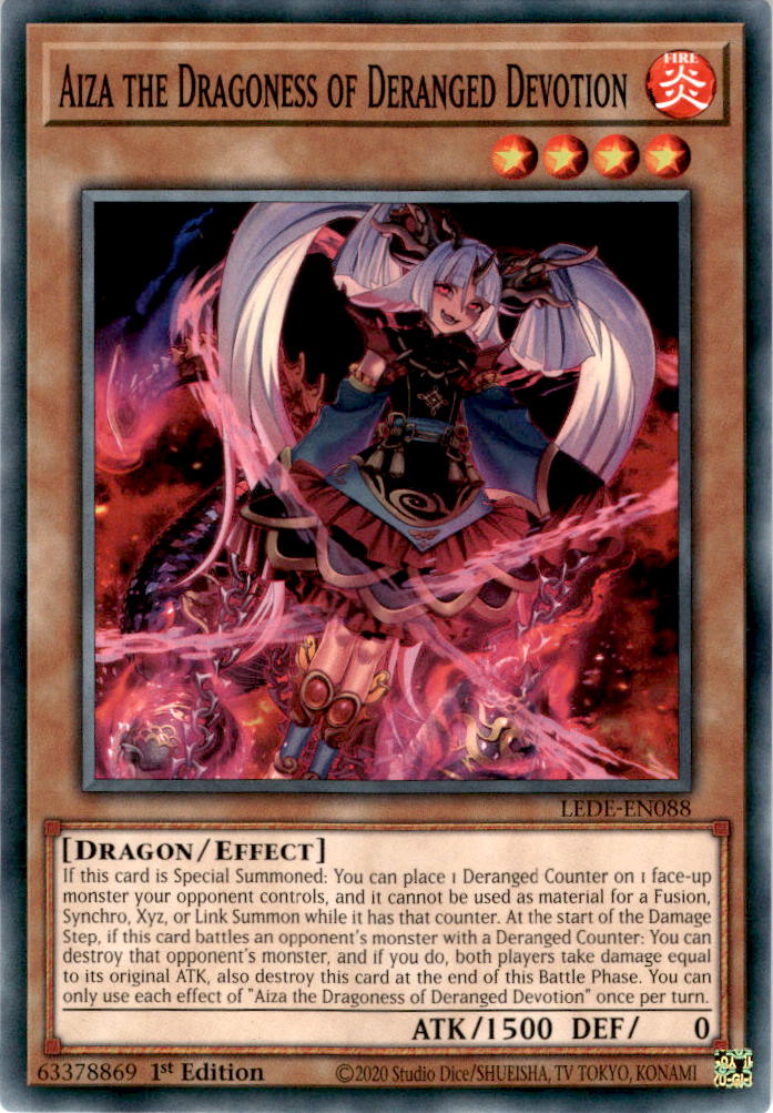Playset 3 3x Aiza The Dragoness Of Deranged Devotion - Lede-en088 - Co – Cherry Collectables