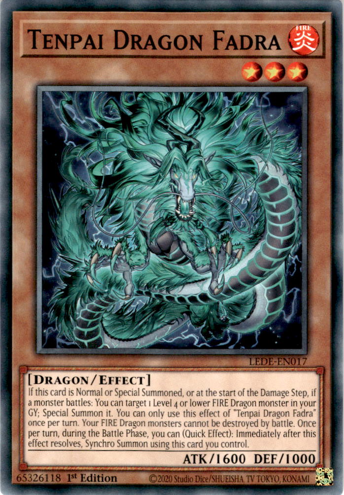 Tenpai Dragon Fadra - Lede-en017 - Common 1st Edition – Cherry Collectables