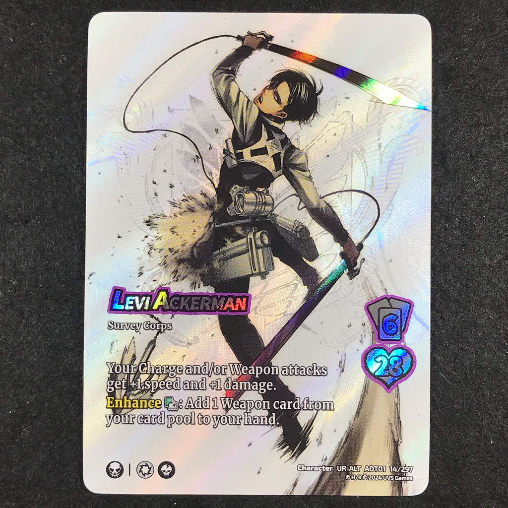 ALTERNATE ART Levi Ackerman - 14/297 - UR - Universus Attack on Titan ...