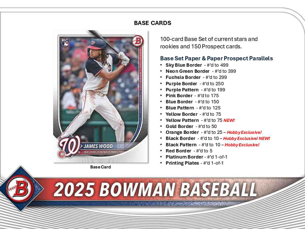 2025 Bowman Baseball Hobby Box | Bowman 1st Jesus Made J Wetherholt RC ...