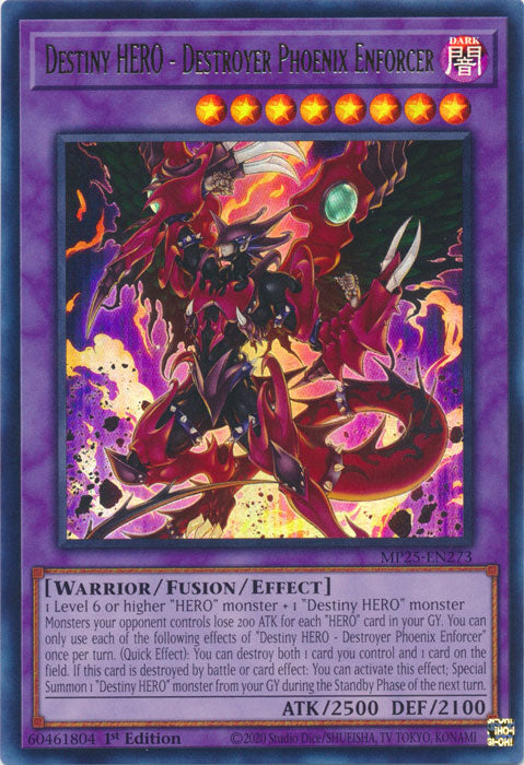 Destiny HERO - Destroyer Phoenix Enforcer - MP25-EN273 - Ultra Rare 1s ...