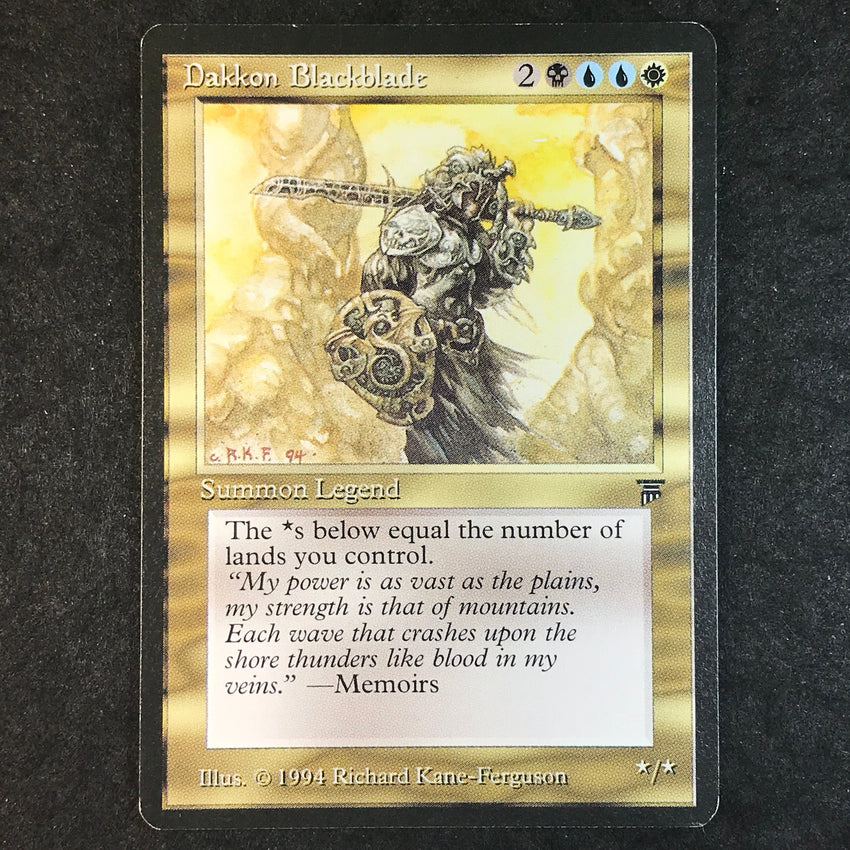 Dakkon Blackblade - Rare - 1994 Magic the Gathering Legends – Cherry ...