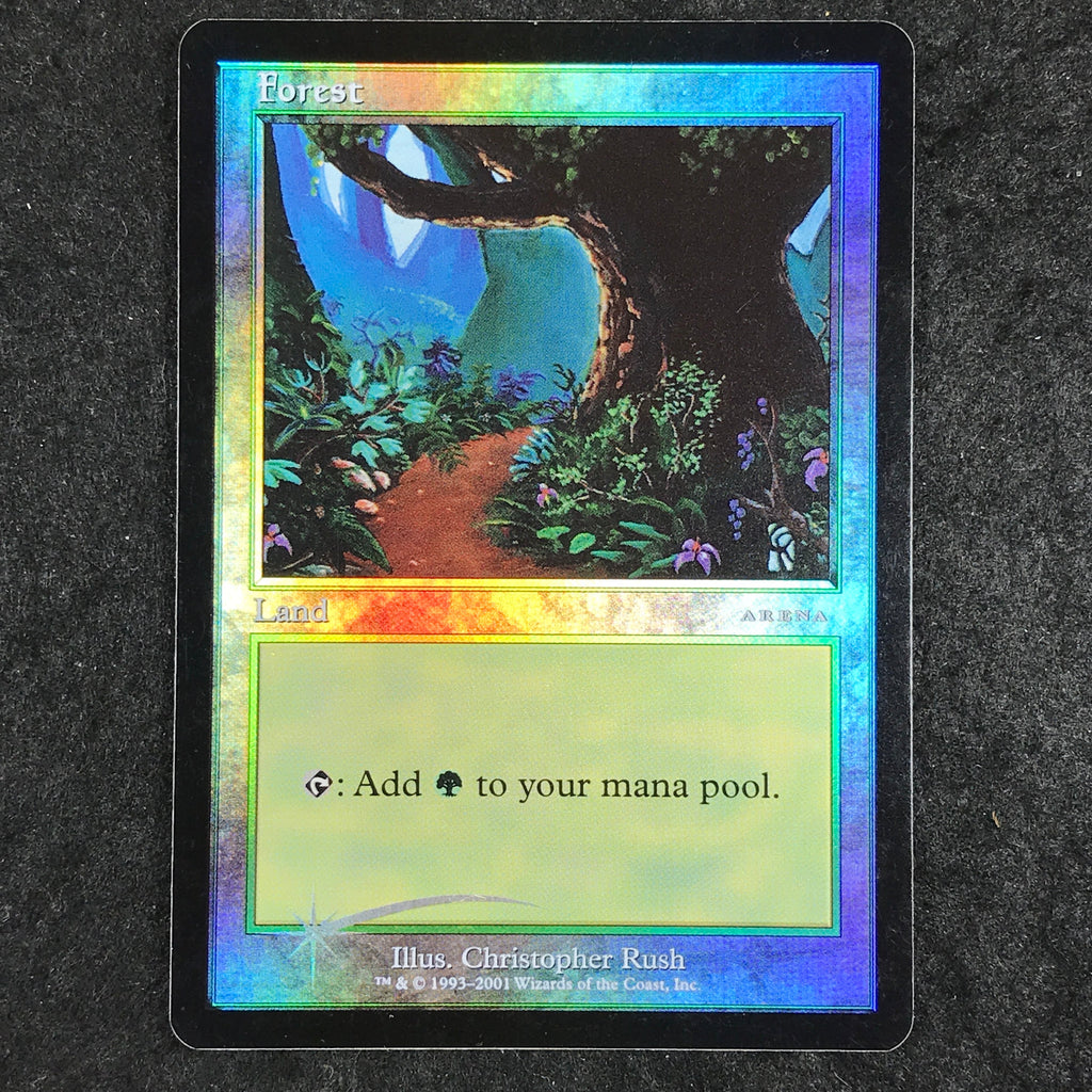 FOIL Forest - 2001 Beta MTG Arena Promo – Cherry Collectables