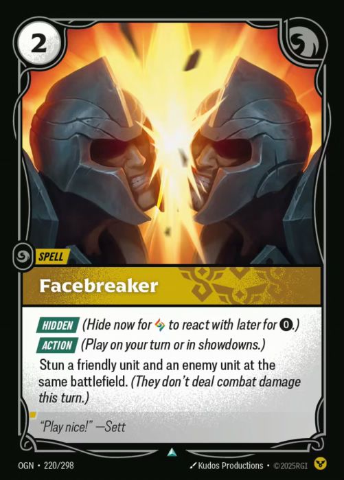 [ FOIL ] Facebreaker - 220/298 - FOIL Uncommon - Riftbound - Origins ...
