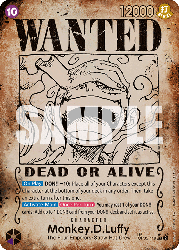 OP05-119 - [WANTED POSTER] Monkey.D.Luffy SP OP-09 Emperors in the New ...