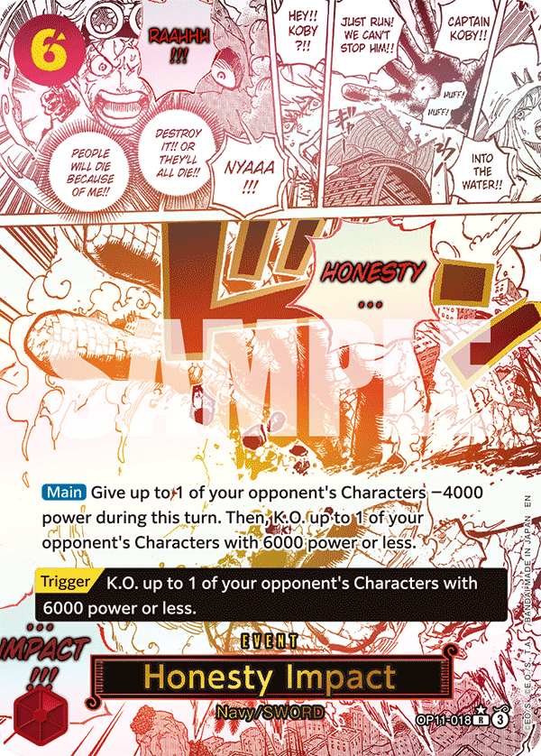 [ALTERNATE ART] Honesty Impact OP11-018 - R OP-11 A Fist of Divine Spe – Cherry Collectables