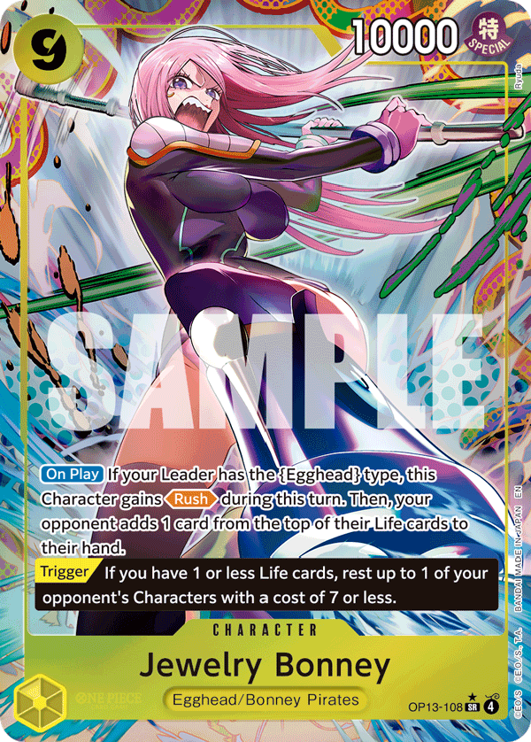[ALTERNATE ART] Jewelry Bonney (108) OP13-108 - SR* OP-13 Carrying On – Cherry Collectables