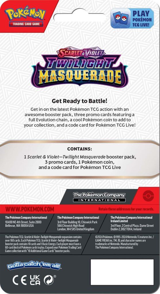 Pokemon TCG SV06 Twilight Masquerade Booster Pack – Cherry Collectables