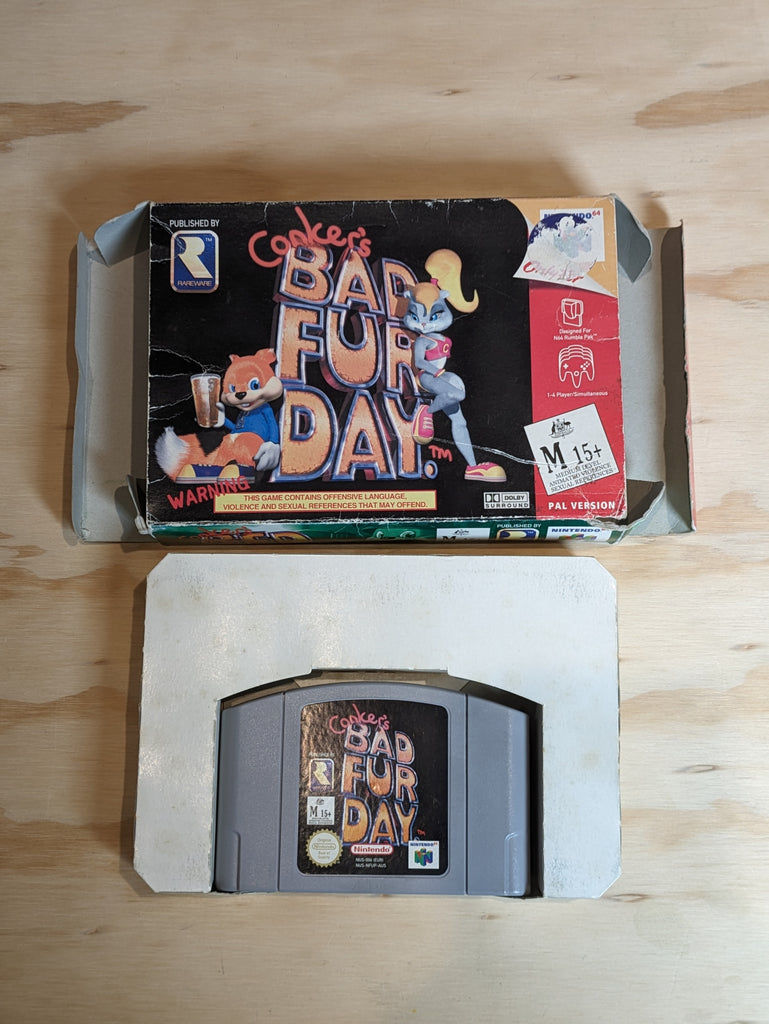 CONKERS BAD FUR DAY Nintendo 64 PAL Boxed Game – Cherry Collectables