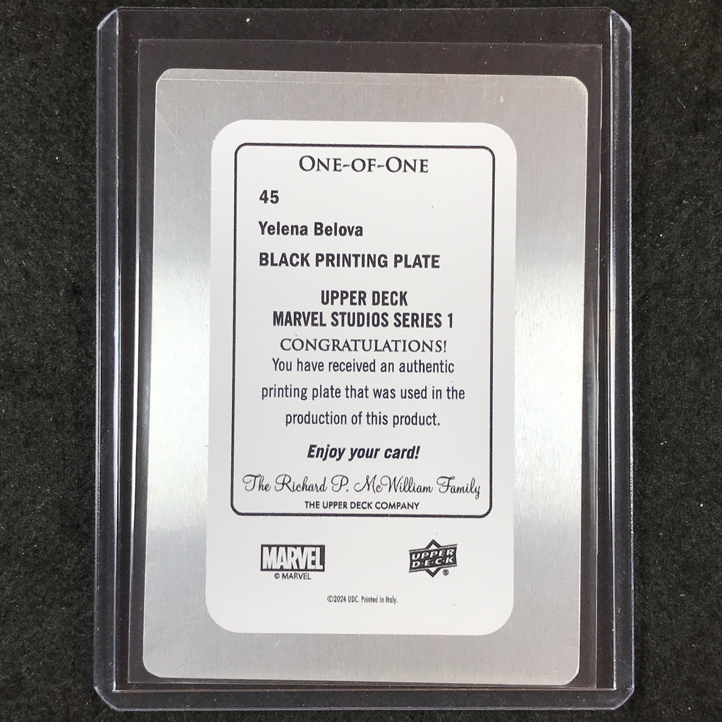 2024 Marvel Studios Series 1 Disney+ YELENA BELOVA Printing Plate Blac ...