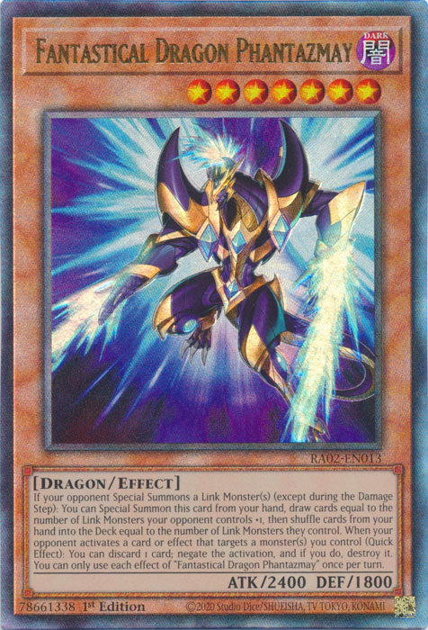 ULTIMATE RARE Fantastical Dragon Phantazmay - RA02-EN013 - 1st Edition ...