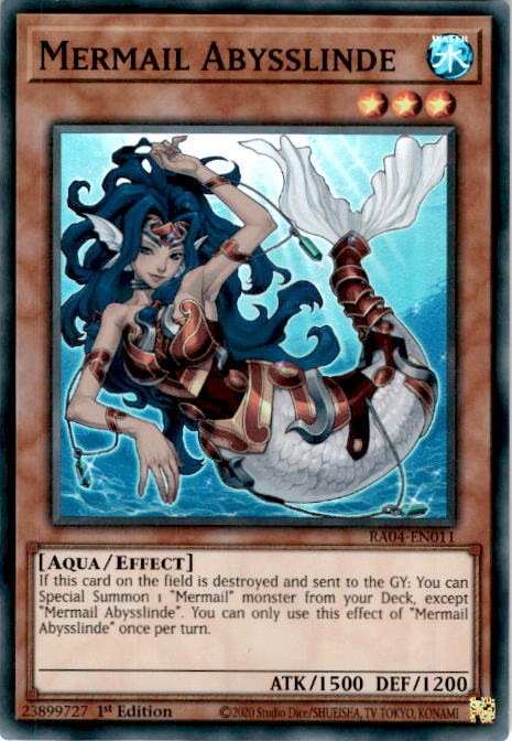 [SUPER RARE] Mermail Abysslinde - RA04-EN011 – Cherry Collectables