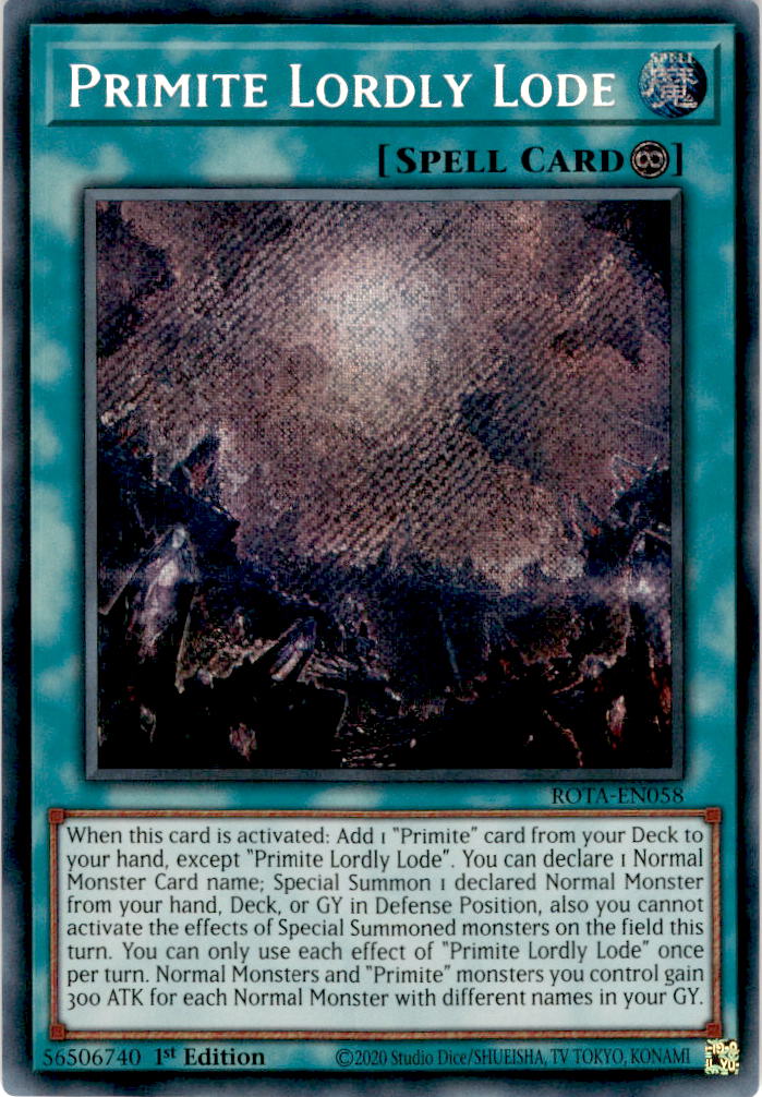 Primite Lordly Lode - ROTA-EN058 - Secret Rare 1st Edition – Cherry ...