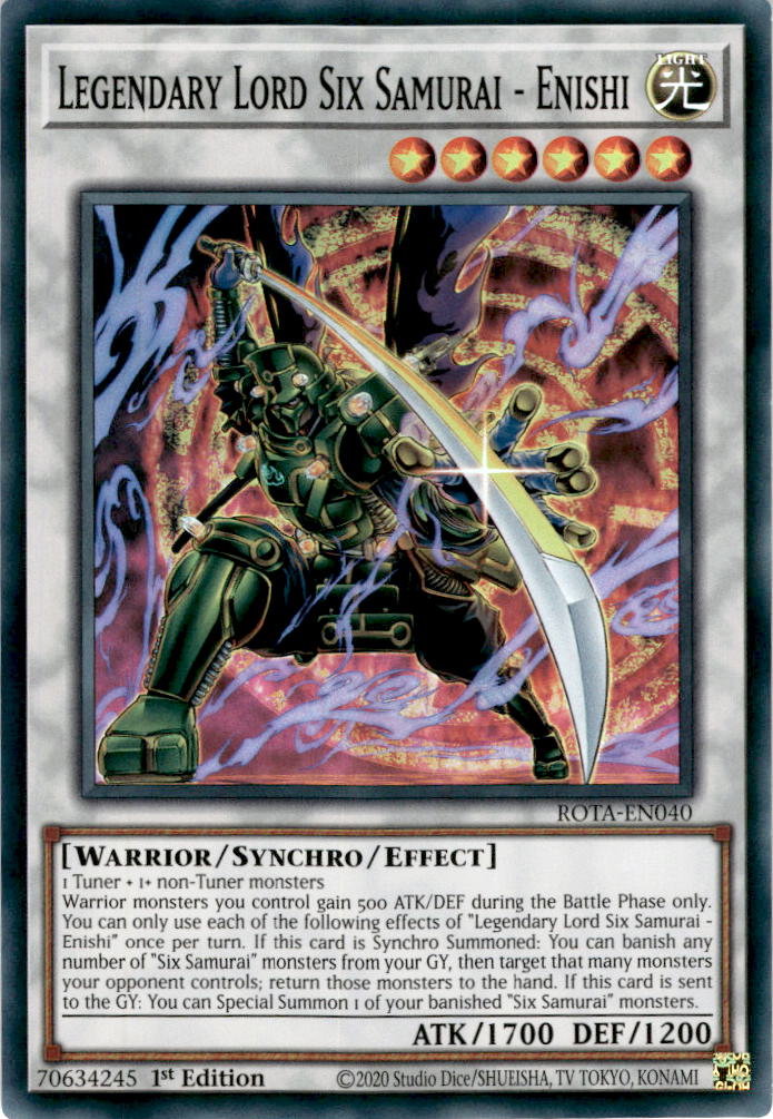 Legendary Lord Six Samurai - Enishi - ROTA-EN040 - Super Rare 1st Edit ...