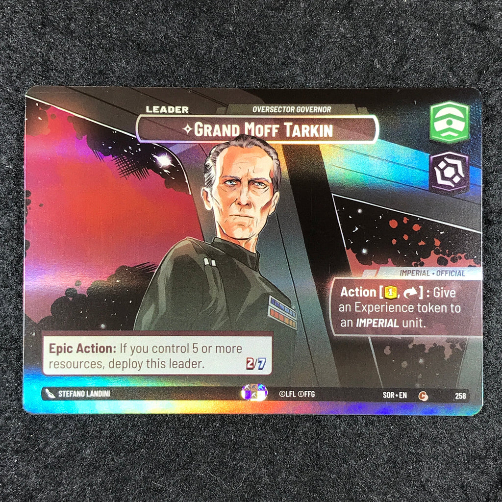 FOIL SHOWCASE Grand Moff Tarkin - Oversector Governor - #258 - Leader ...