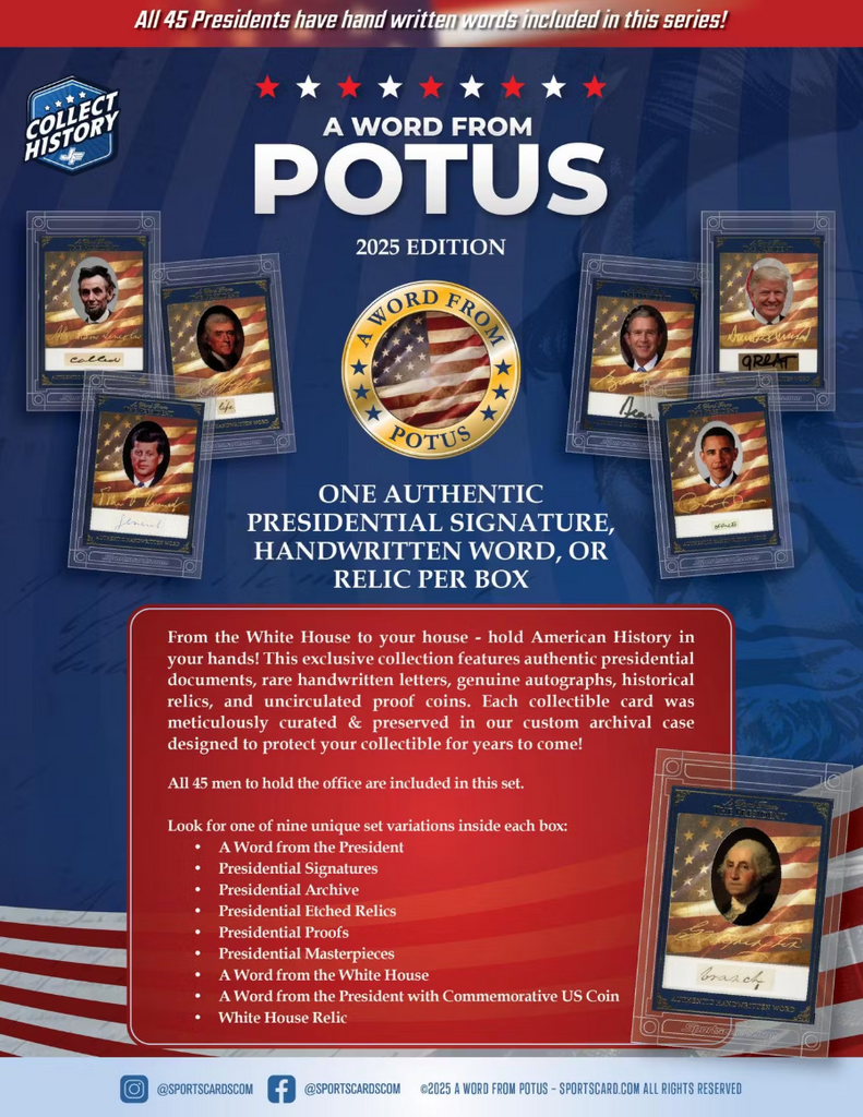 2025 POTUS A Word from the President Hobby Box | Trump Signature ...