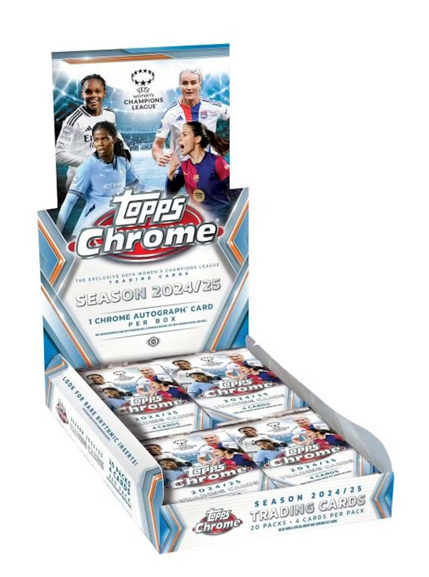 2024-25 Topps Chrome UEFA Women's Champions League Soccer Hobby Box ...