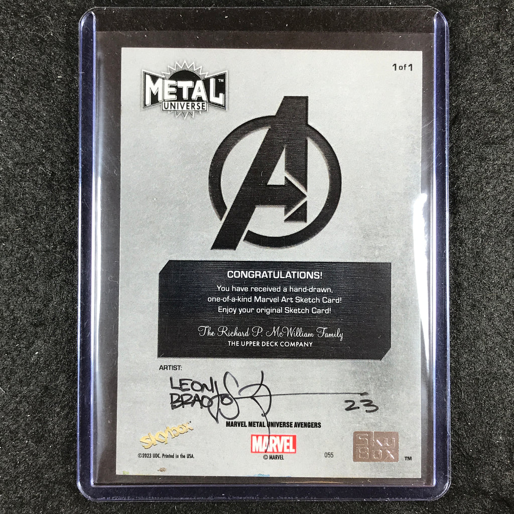 2024 Marvel Metal Universe Avengers SENTRY Artist Sketch 1/1 LEON BRAO ...