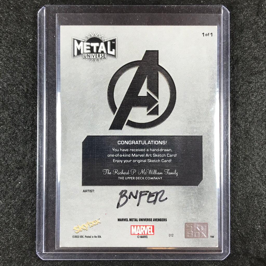 2024 Marvel Metal Universe Avengers SHE-HULK Artist Sketch 1/1 BNFER ...