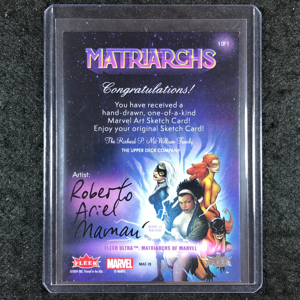 2024 Matriarchs of Marvel SHE-HULK Artist Sketch 1/1 ROBERTO MAMANI ...