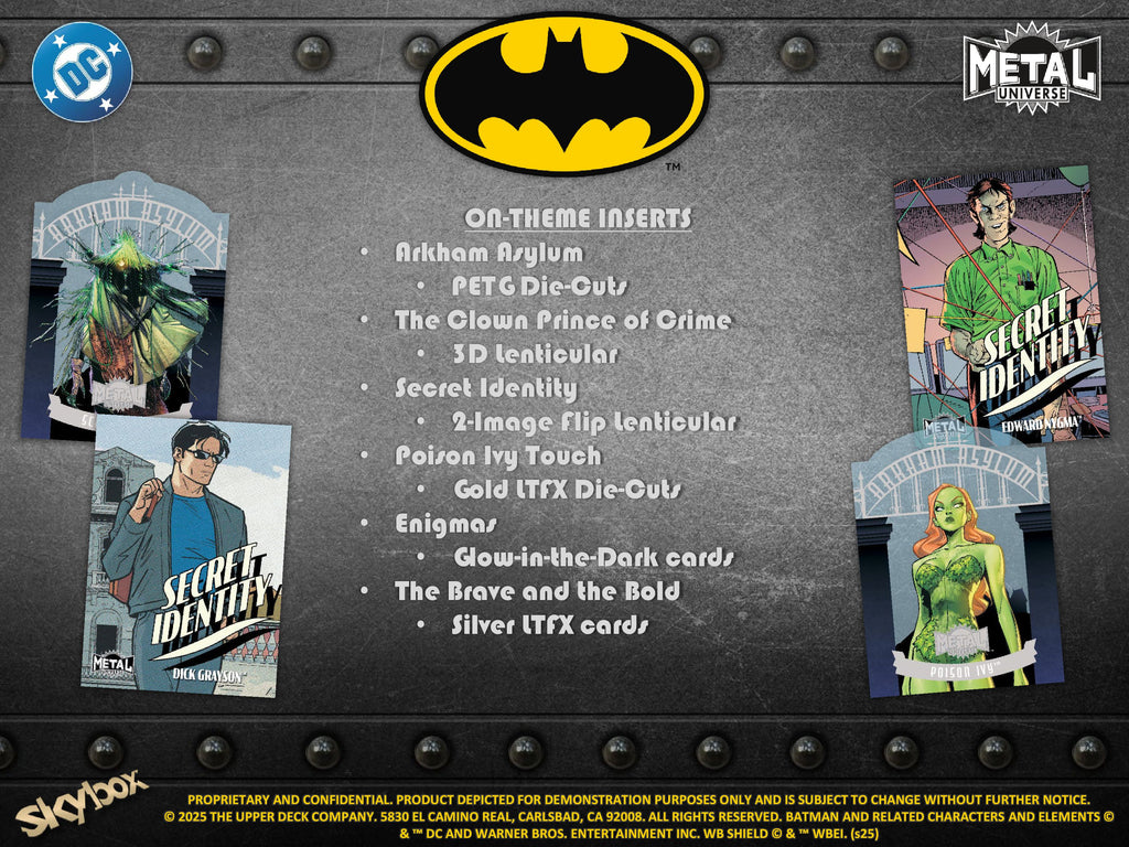 2025 Upper Deck DC Skybox Metal Universe Batman Hobby Box | Batman PMG ...