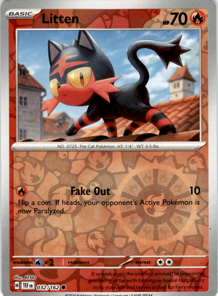 Litten - 032/162 - Common Temporal Forces – Cherry Collectables