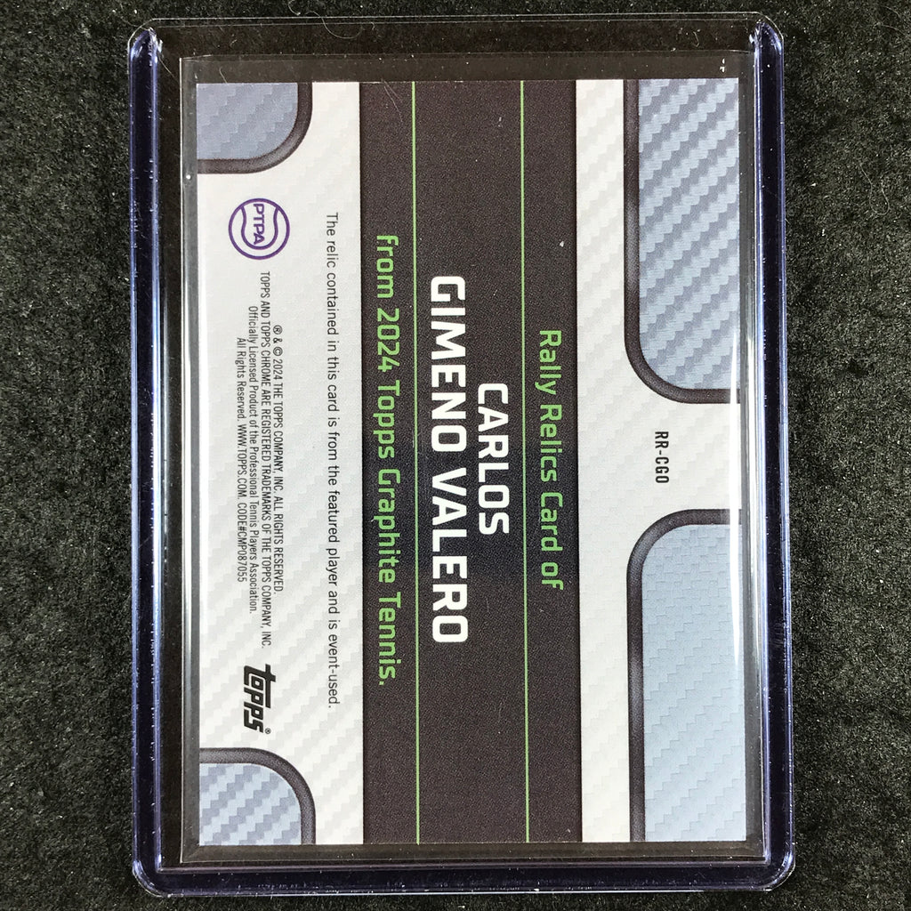 2024 Topps Graphite Tennis CARLOS GIMENO VALERO Rally Relics Red Cryst ...