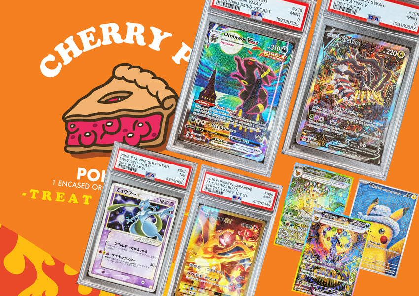 2025 Banner Cherry Pie Pokemon Mystery Box | Pikachu Charizard – Cherry ...