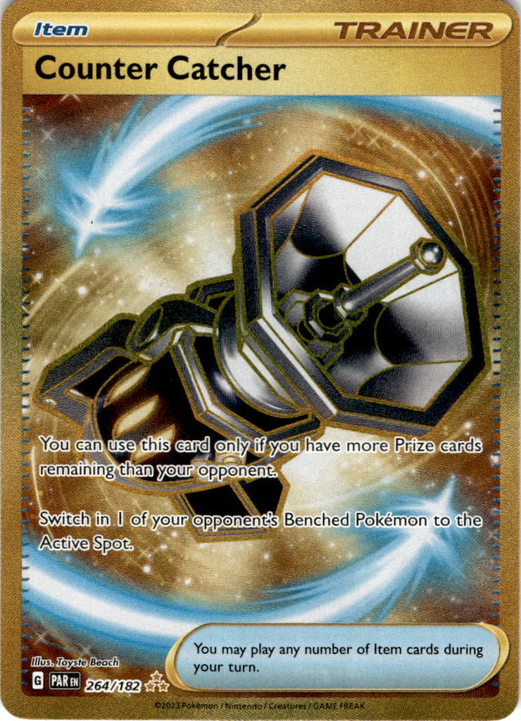 264/182 - GOLD Counter Catcher - 264/182 - Secret Rare Paradox Rift ...