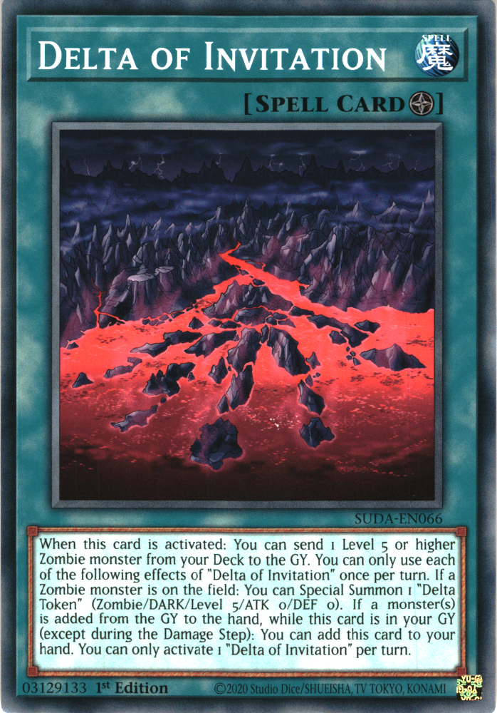 PLAYSET (3) 3x Delta of Invitation - SUDA-EN066 - Common 1st Edition – Cherry Collectables