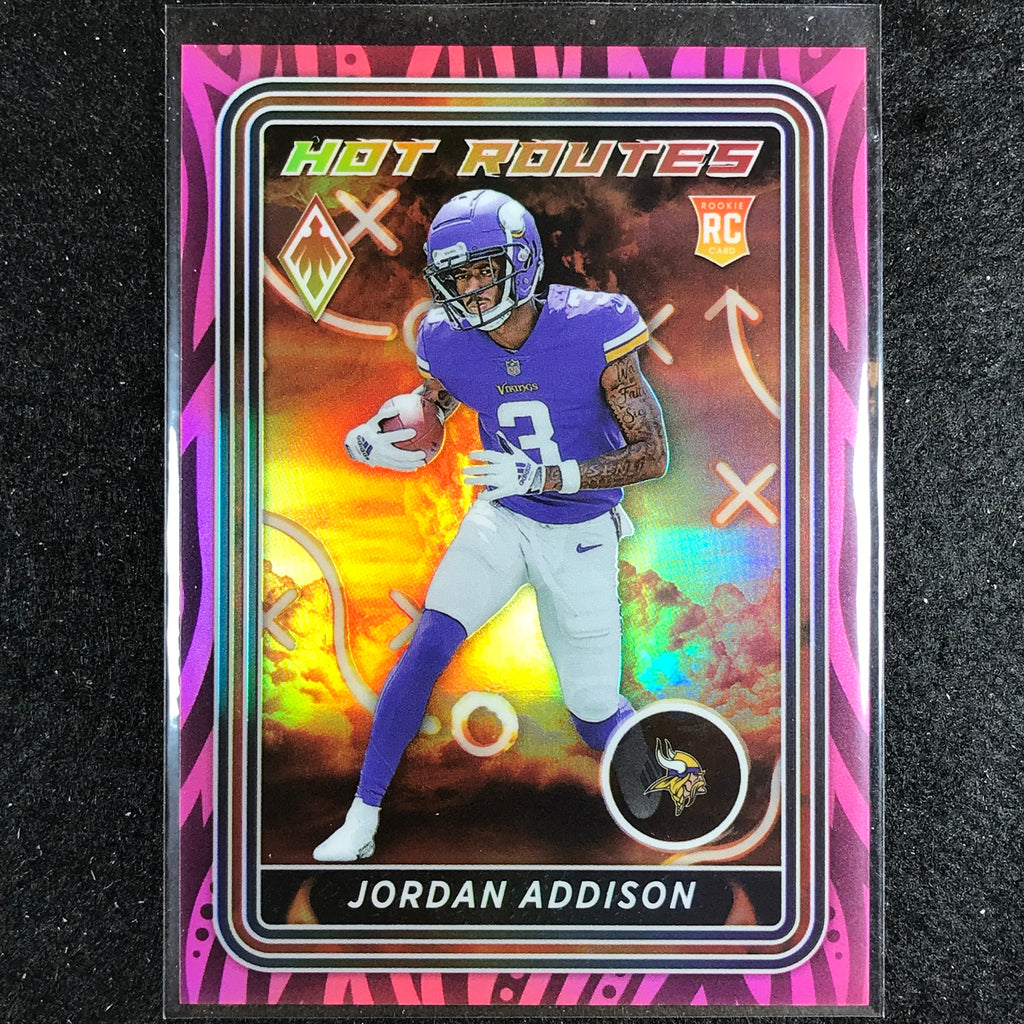 2023 Phoenix Football Jordan Addison Hot Routes Rookie Pink 43/175 ...