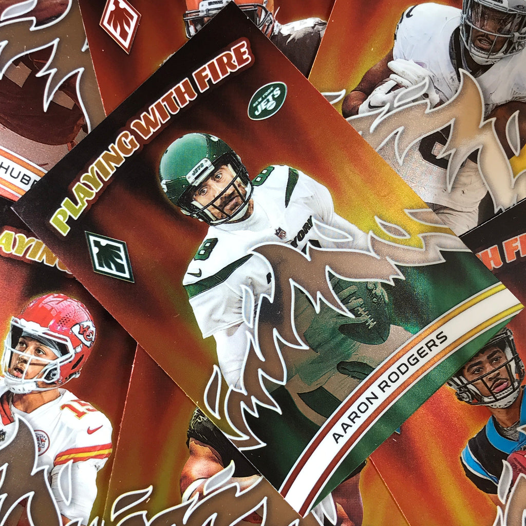 2023 Phoenix Football AARON RODGERS Playing With Fire Base #7 – Cherry ...