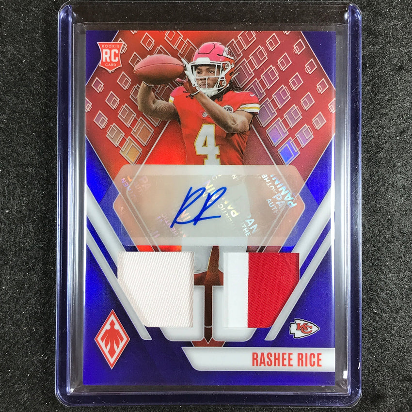 2023 Phoenix Football Rashee Rice Rookie Auto Dual Patch Blue Prime 20 ...