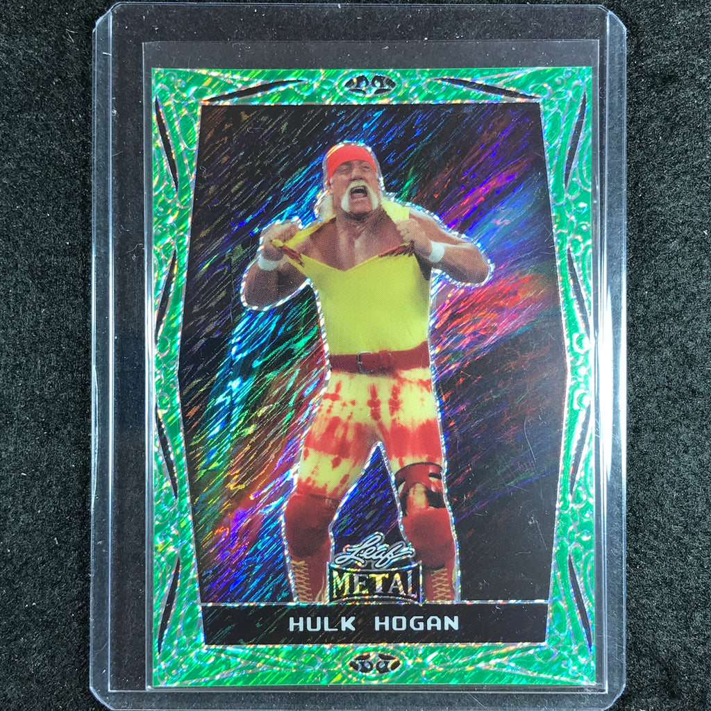 2024 Leaf Metal Legends Hulk Hogan Base Green Diagonal Shimmer 1/5 #11 ...