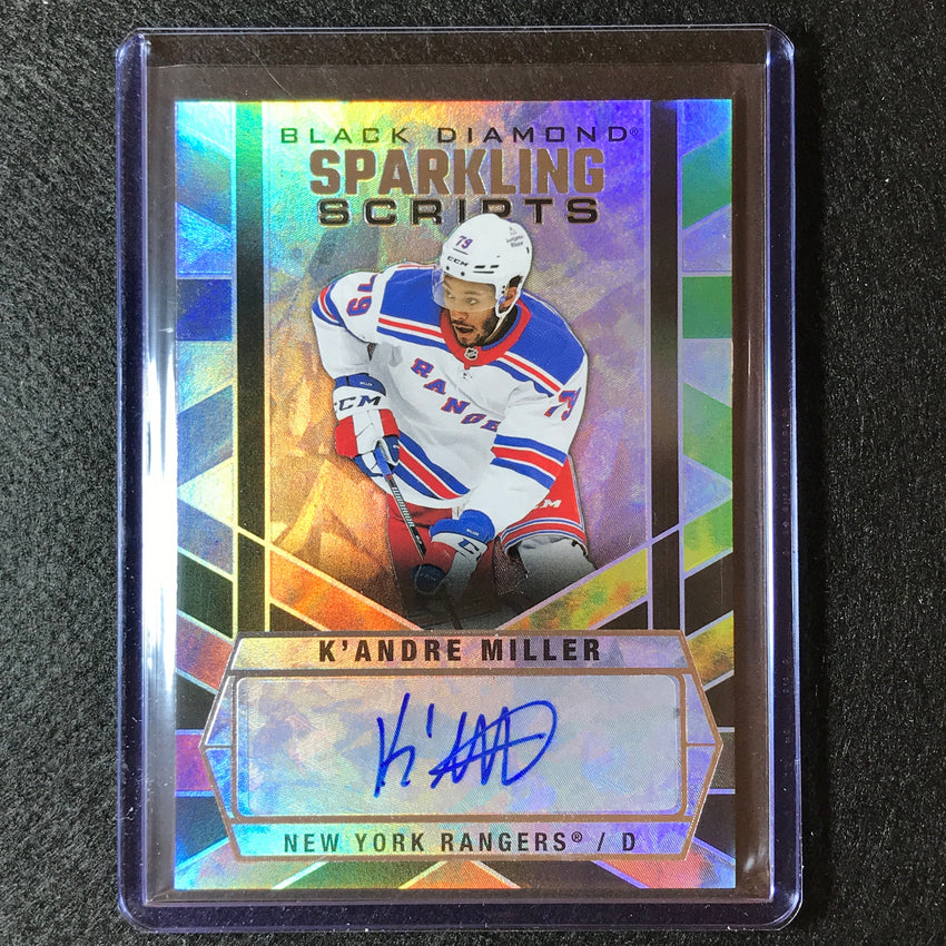 2022-23 Black Diamond Nhl Kandre Miller Sparkling Scripts Auto Base No ...