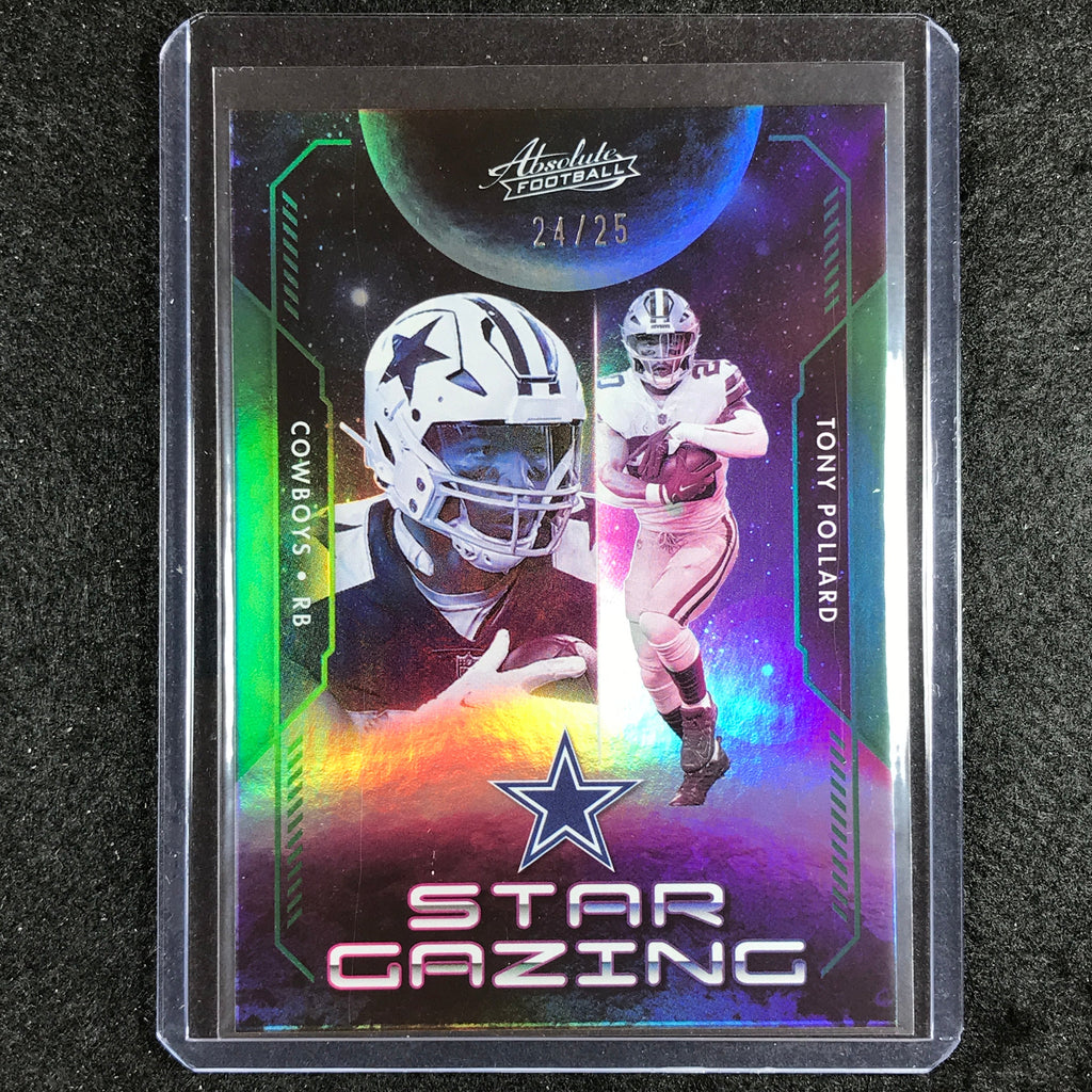 2023 Absolute Football Tony Pollard Star Gazing Green Spectrum 24/25 ...