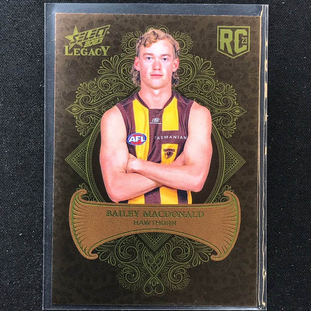 2023 Legacy Afl Bailey Macdonald Legacy Plus Rookie 364/425 – Cherry ...