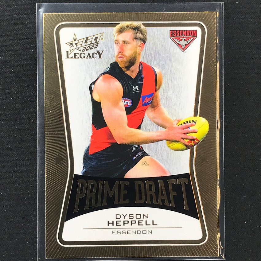2023 Legacy Afl Dyson Heppell Prime Draft 41/100 – Cherry Collectables