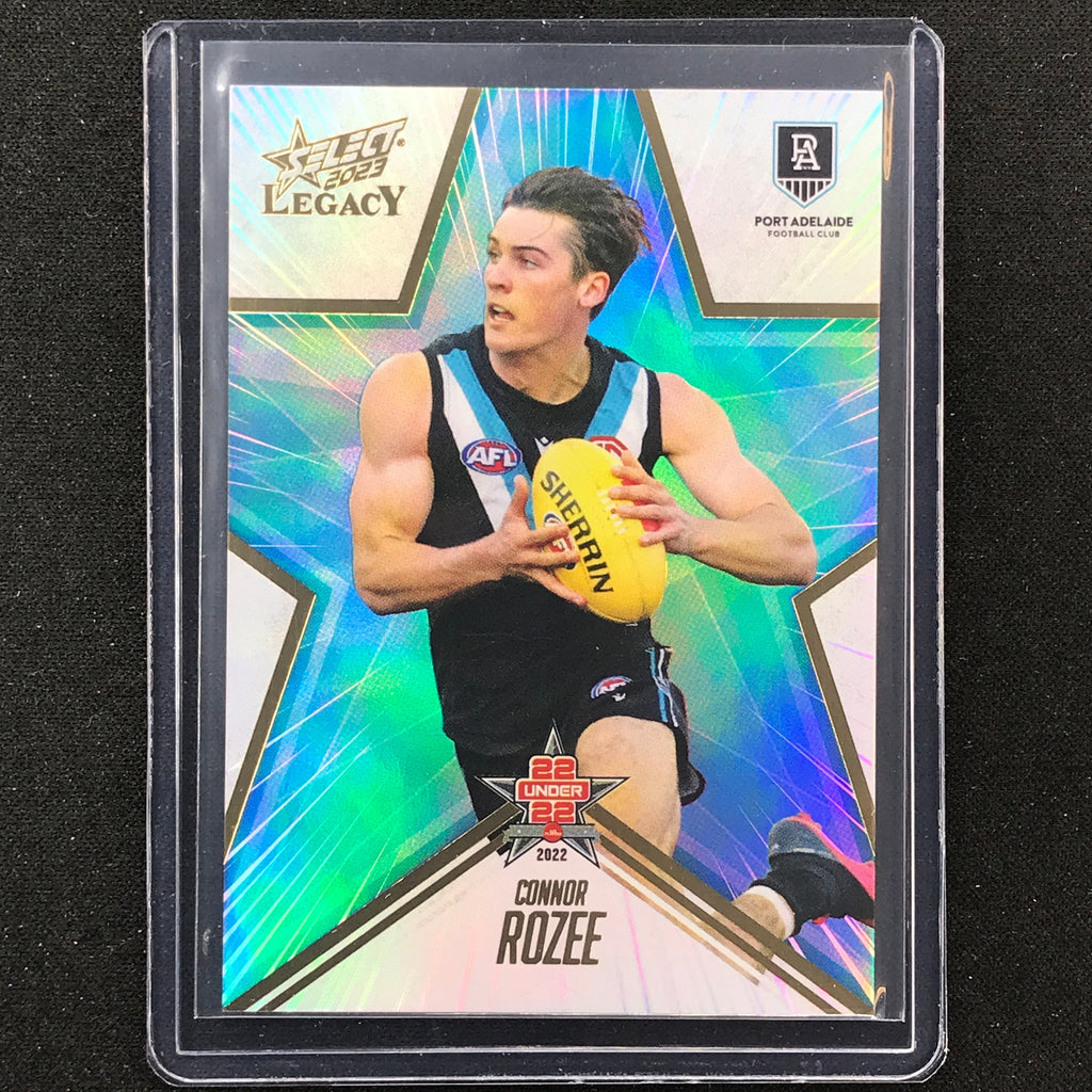 2023 Legacy Afl Connor Rozee 2022 22 Under 22 117/195 – Cherry Collectables