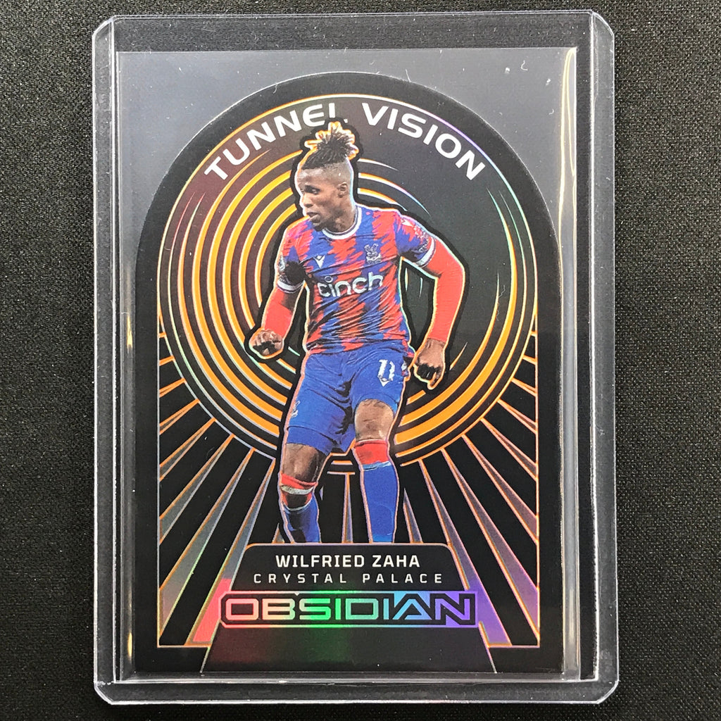 2022-23 Obsidian Wilfried Zaha Tunnel Vision Die-cut Electric Etch Ora ...