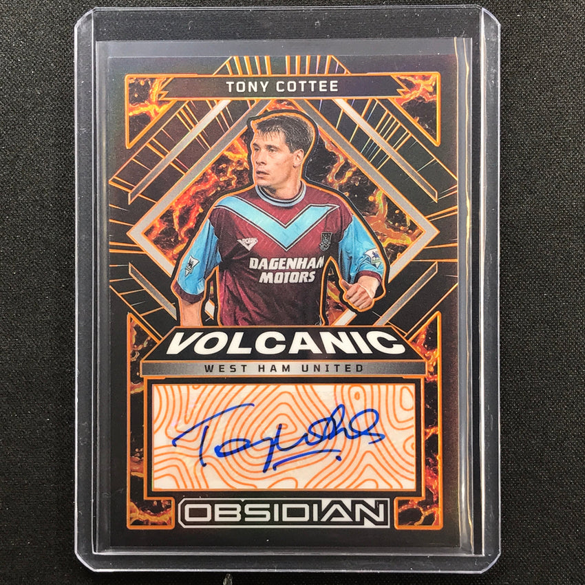 2022-23 Obsidian Tony Cottee Volcanic Signatures Auto Electric Etch Or ...