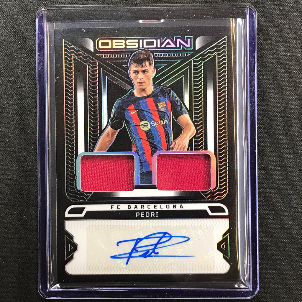2022-23 Obsidian Pedri Dual Jersey Ink Relic Auto Silver 19/27 – Cherry ...