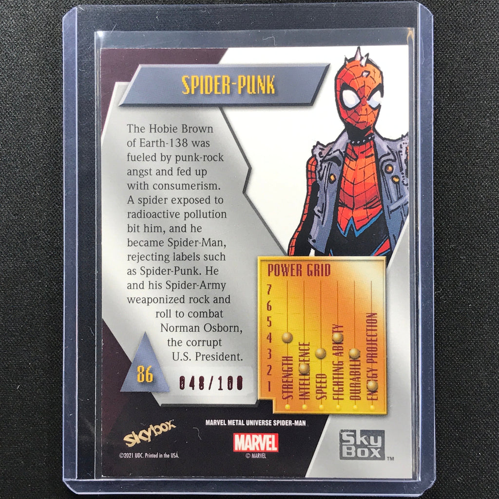 2021-2022 Marvel Spider-man Metal Spider-punk Precious Gems Pmg Red 48 ...
