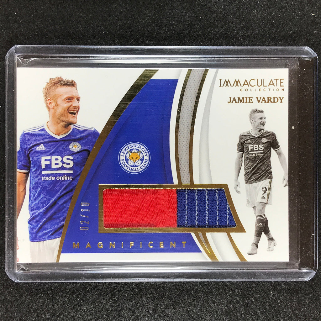 2021 Immaculate Jamie Vardy Magnificent Memorabilia Jersey Patch Gold ...