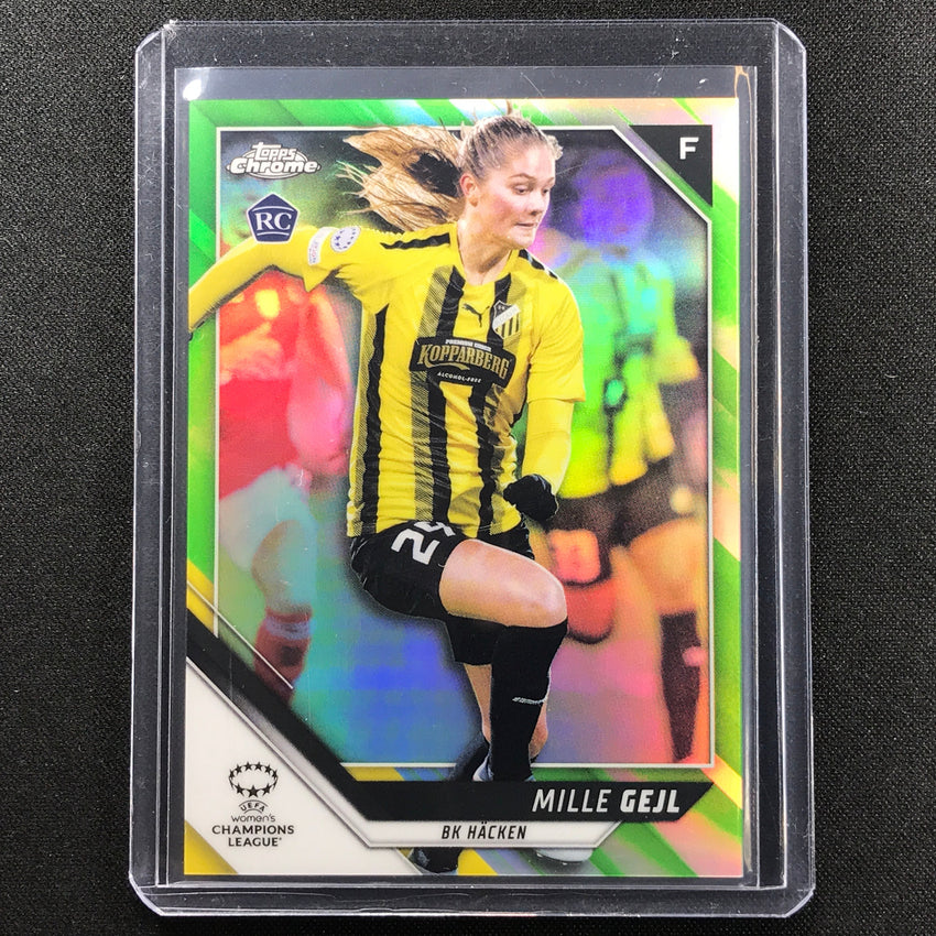 2021-22 Topps Chrome Uefa Ucl Womens Mille Gejl Rookie Neon Green 6/99 ...