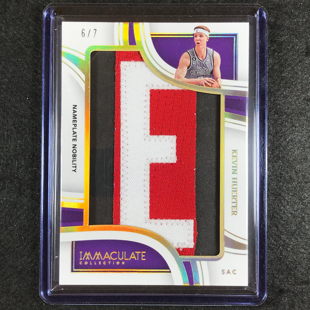 2022-23 Immaculate Kevin Huerter Jumbo Patches Nameplate Nobility 6/7 ...