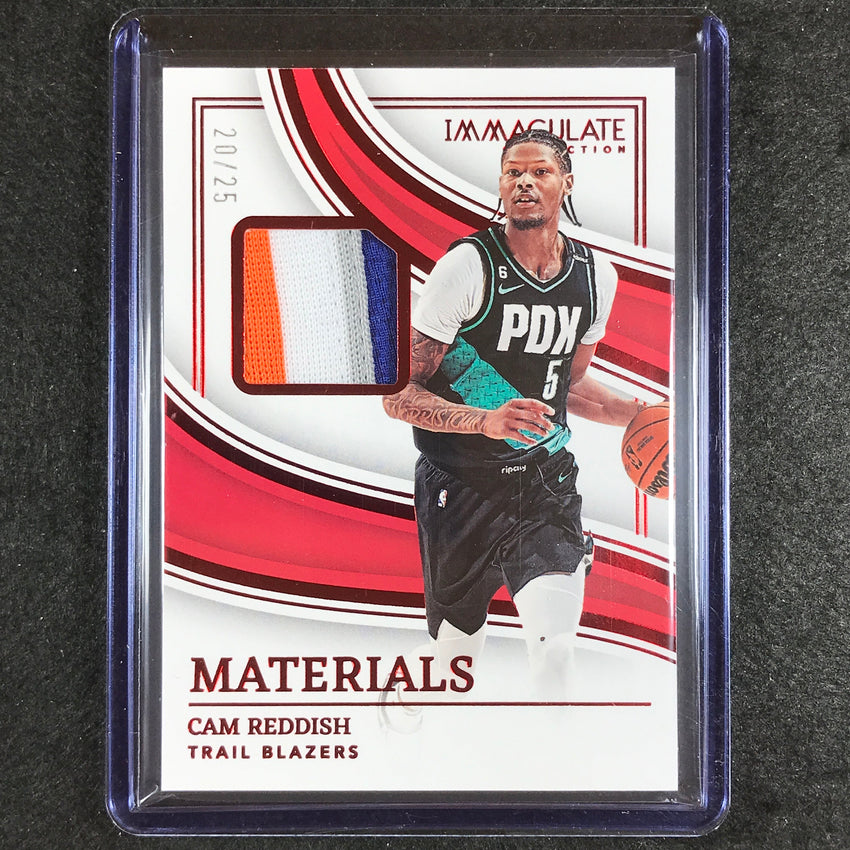 2022-23 Immaculate Cam Reddish Materials Patch Relic Red 20/25 – Cherry ...